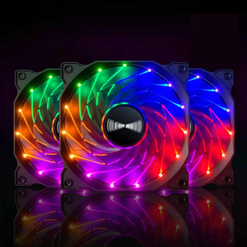 TEUCER 120mm RGB Vortex Light Effects PC Case Fan